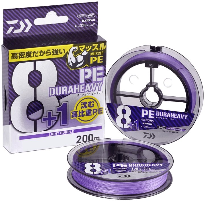 Шнур Daiwa UVF PE Duraheavy X8+1+SI2 light purple 1,2-200 купить в ...